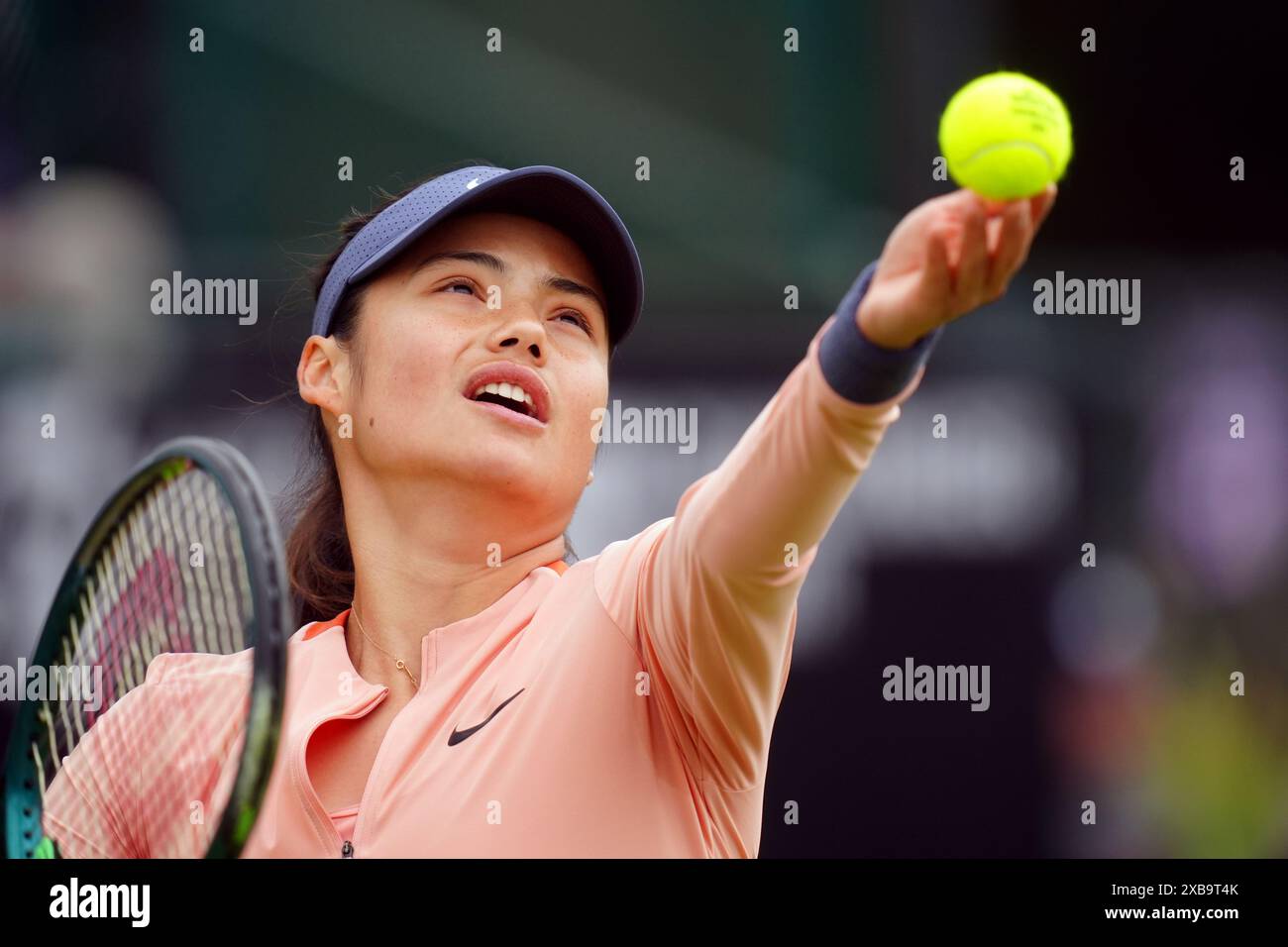 Emma Raducanu in action Ena Shibahara (not pictured) on day two of the ...