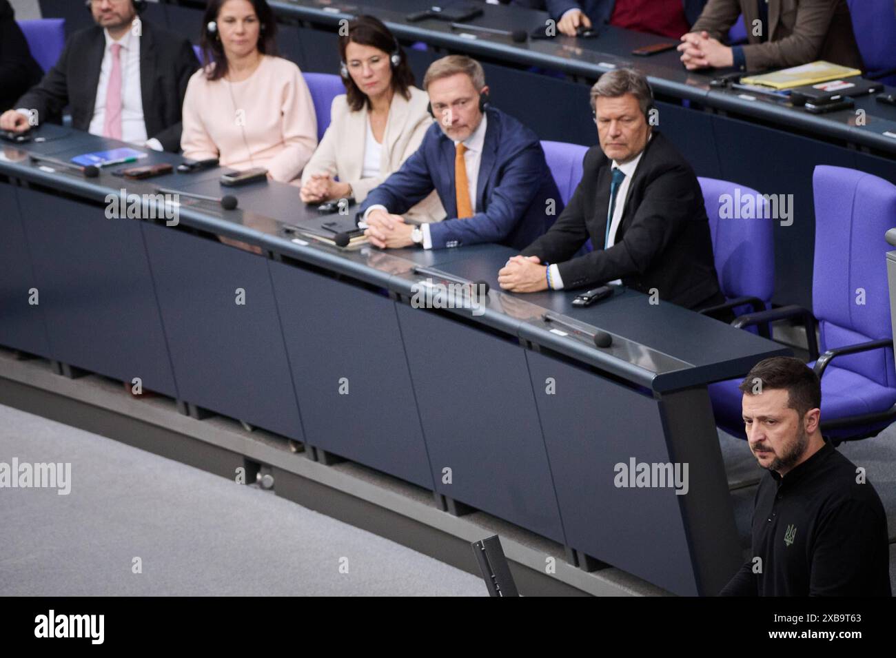 Berlin, Selenskyj hält eine Rede im Bundestag Der ukrainische Präsident ...