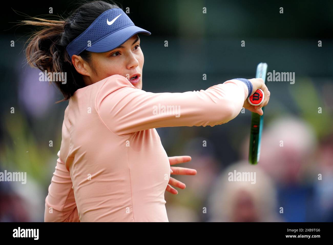 Emma Raducanu in action Ena Shibahara (not pictured) on day two of the ...