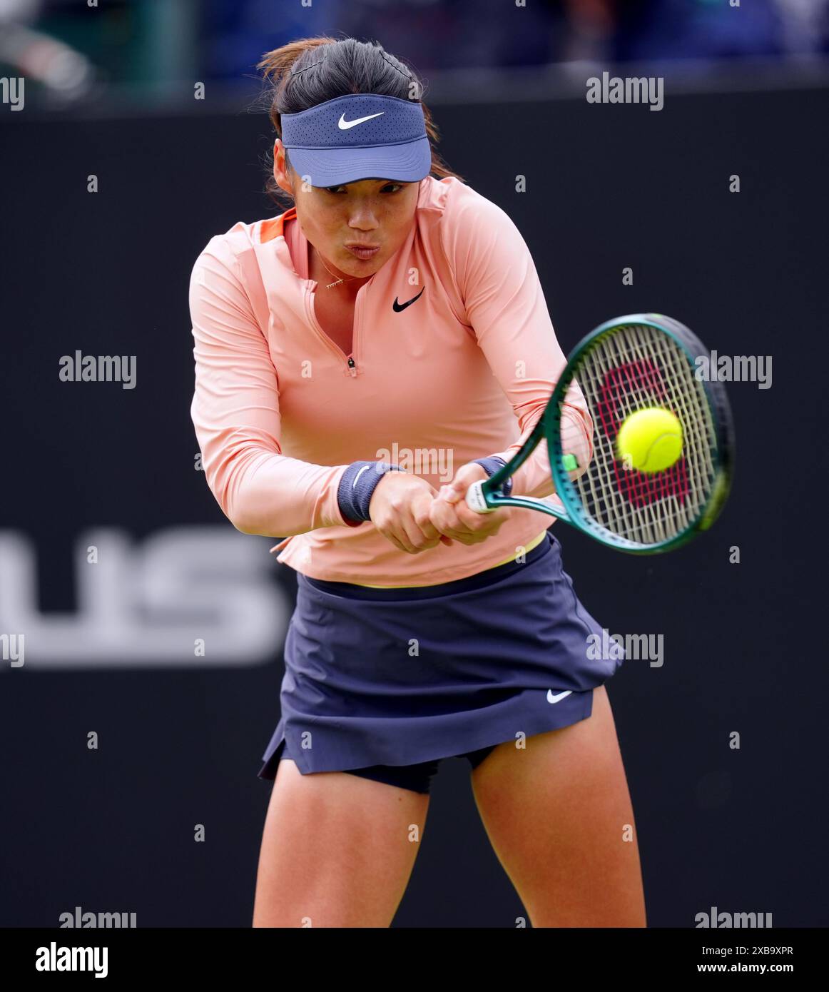 Emma Raducanu in action Ena Shibahara (not pictured) on day two of the ...