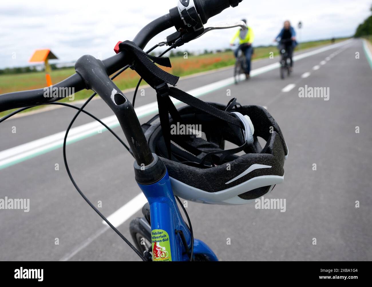 Garching, Germany. 11th June, 2024. A bicycle stands at a press event ...