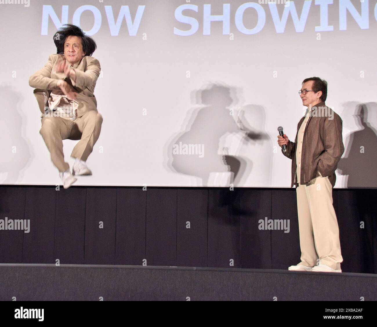 Tokyo, Japan. 11th June, 2024. Actor Jackie Chan(R) and Japanese ...