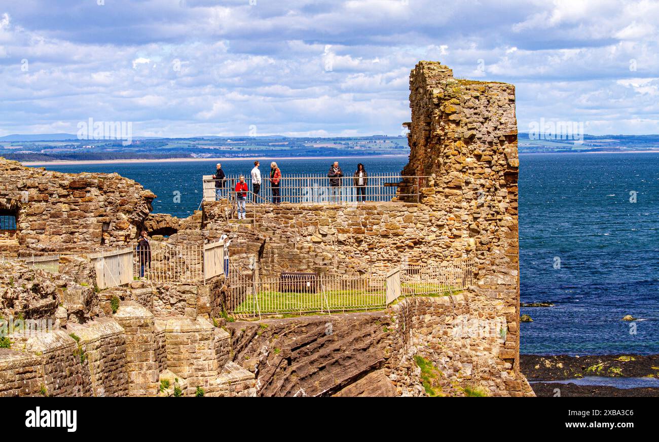 Spectacular views of the famous St Andrews 13th Century Castle in the ...