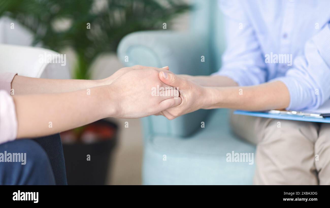 Counselor Providing Support to Patient During Daytime Therapy Session ...