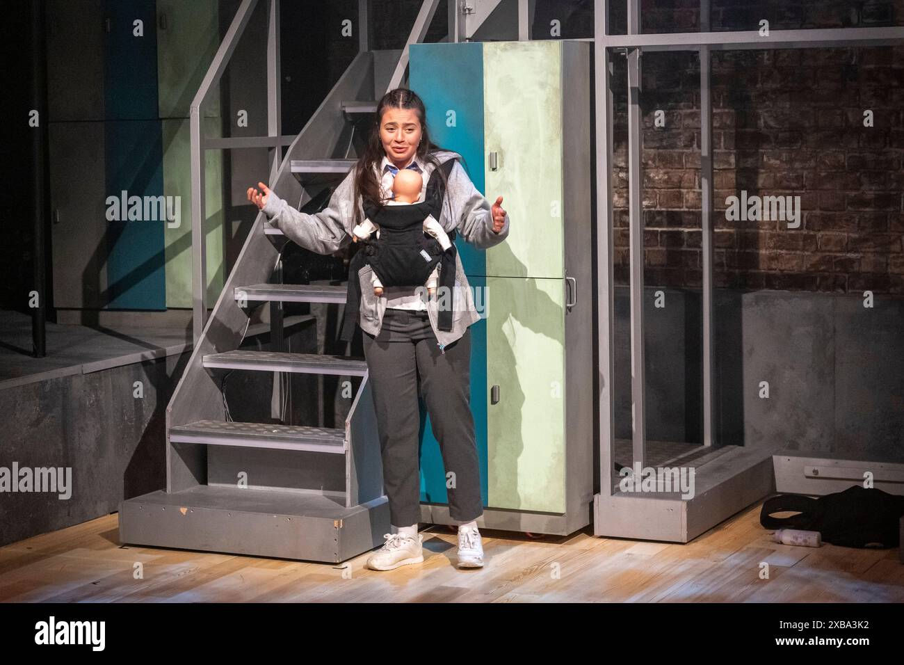 London, UK. 11 June 2024. Zoe Athena as Leah performs at a photocall ...