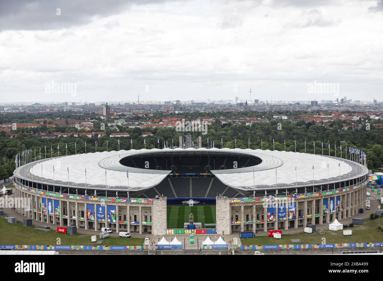 View at Berlin Olympic Stadium from Bell Tower of Berlin in Berlin ...