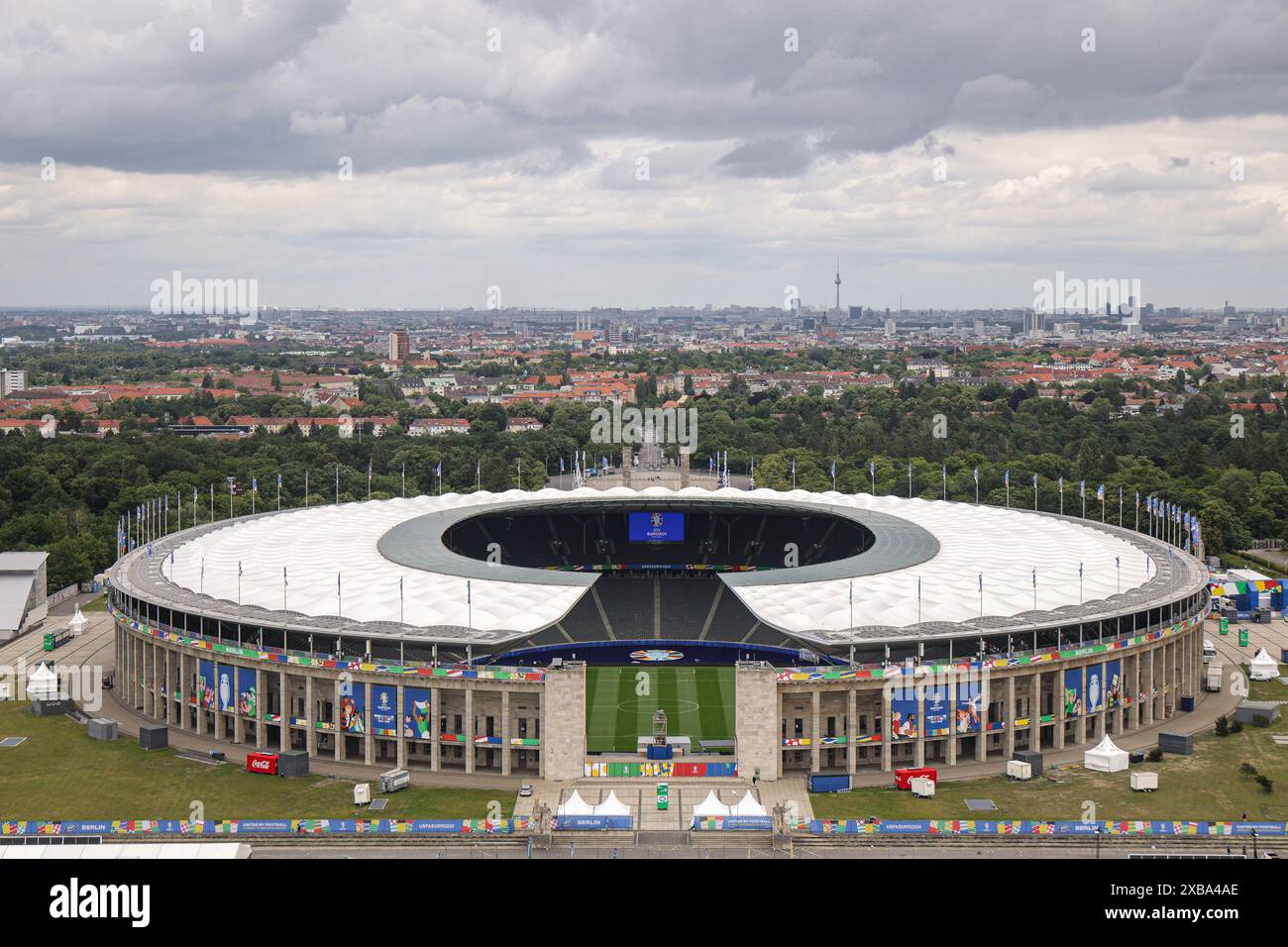View at Berlin Olympic Stadium from Bell Tower of Berlin in Berlin ...