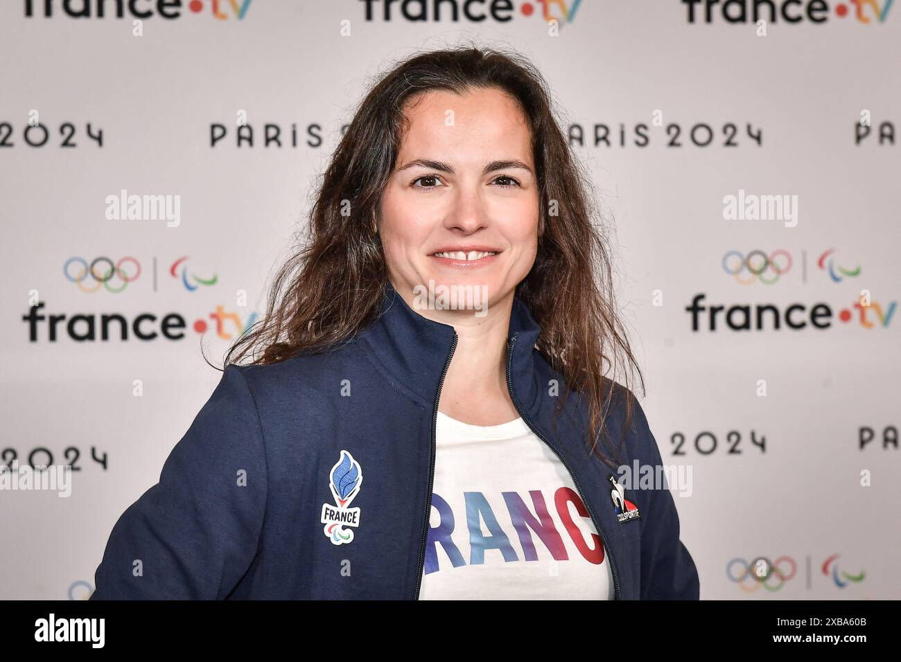 French Paralympic judoka athlete Sandrine Martinet poses for a ...