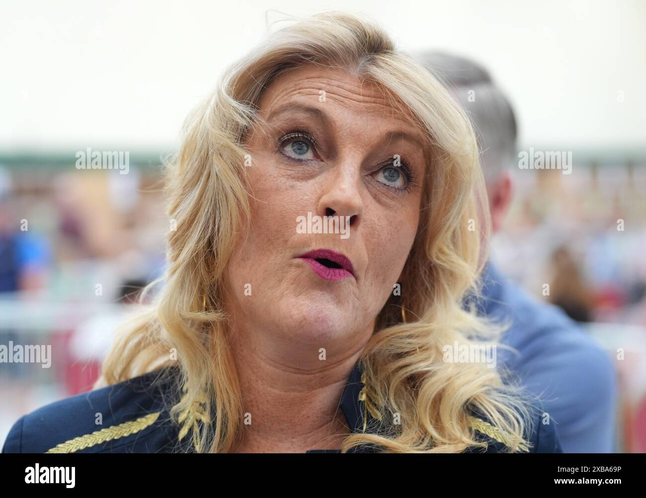 Cynthia Ni Mhurchu speaks to assembled media upon arriving at Nemo ...