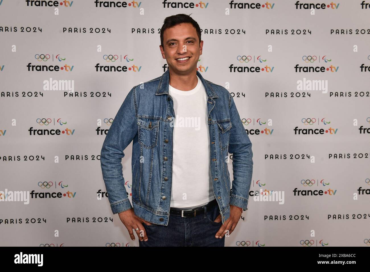 French journalist Djamel Mazi poses for a photocall prior to the France ...