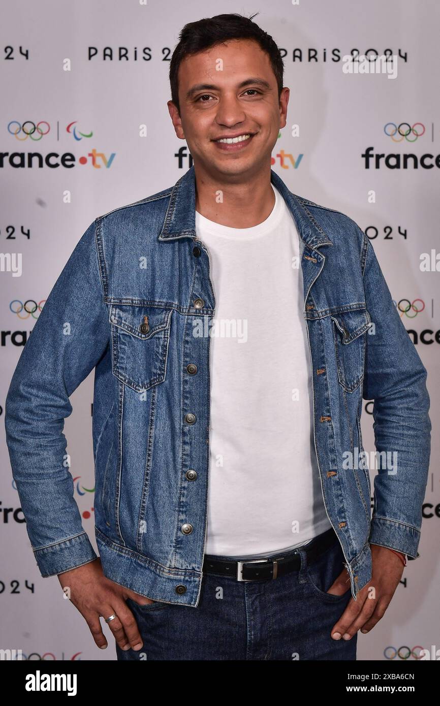 French journalist Djamel Mazi poses for a photocall prior to the France ...