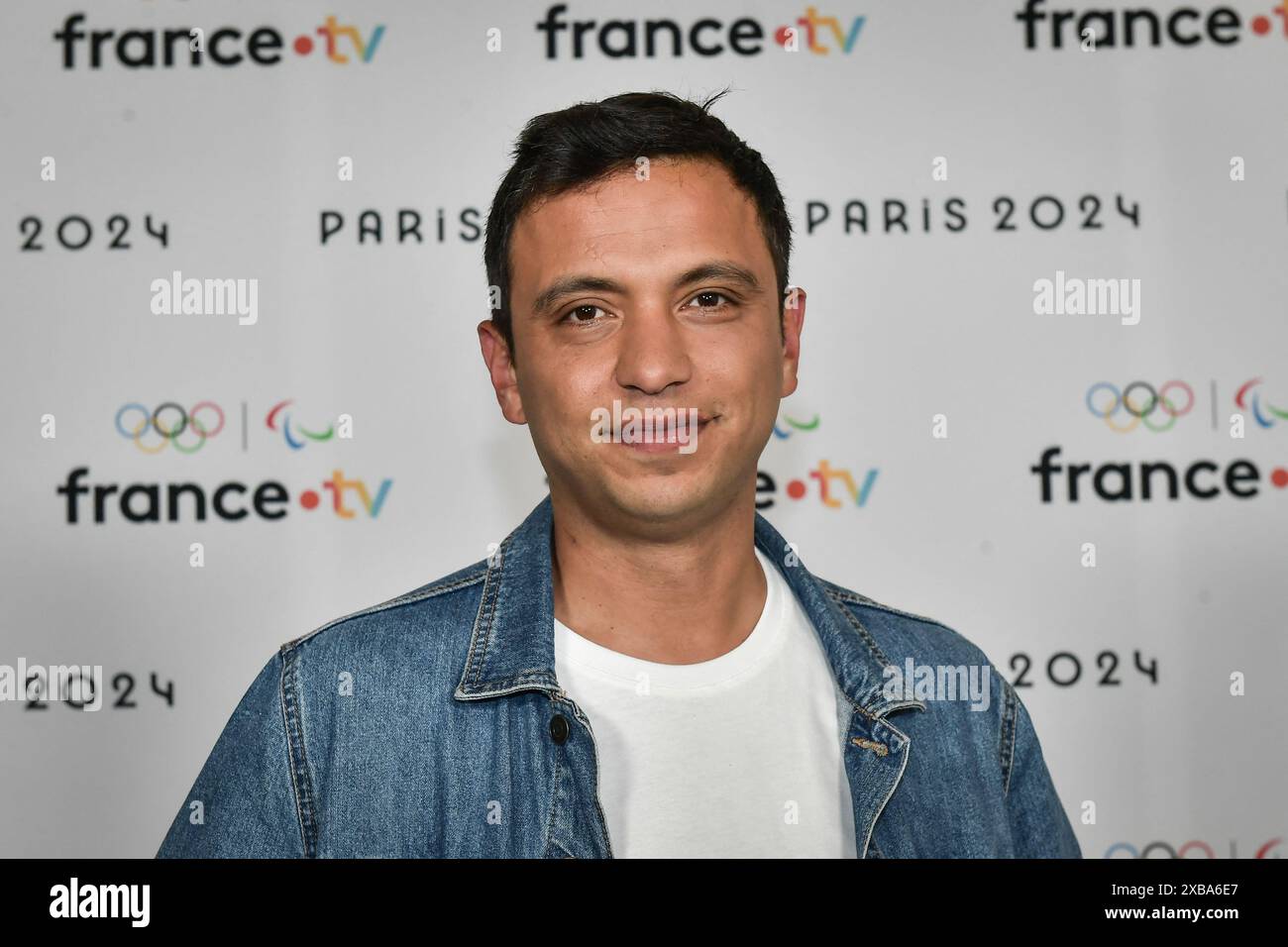 French journalist Djamel Mazi poses for a photocall prior to the France ...