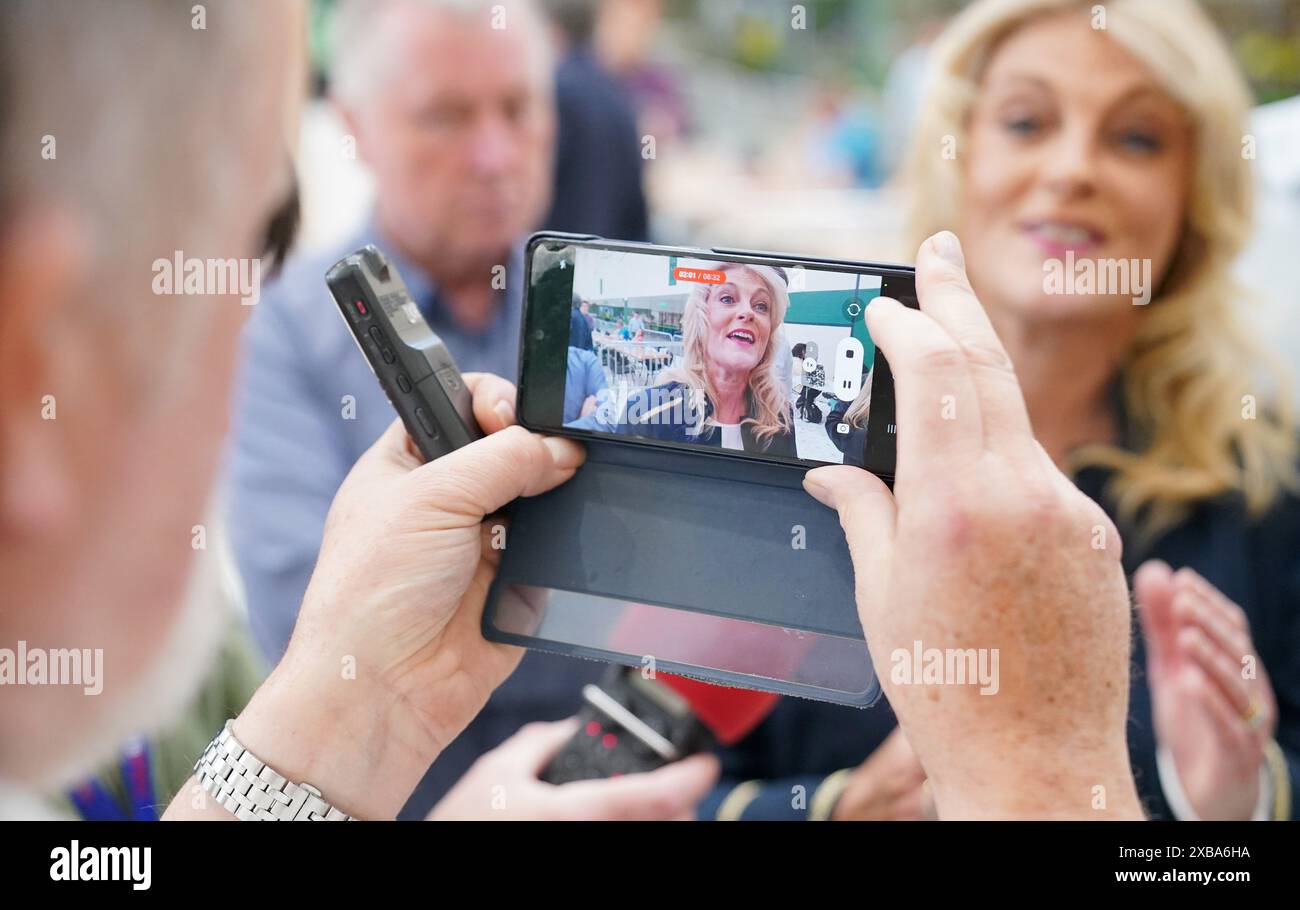 Cynthia Ni Mhurchu speaks to assembled media upon arriving at Nemo ...