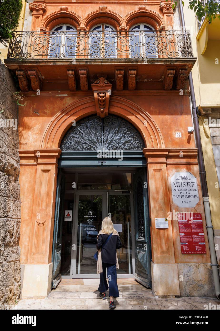 Grasse, Alpes-Maritimes, France. Entrance to the International Museum ...