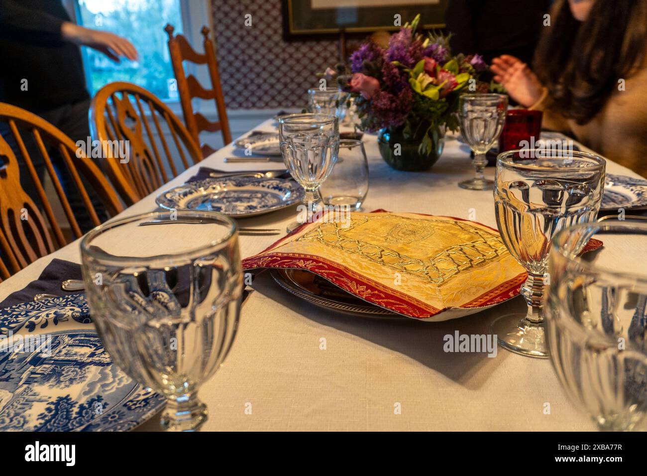 Dinner table for the Passover holiday Stock Photo - Alamy