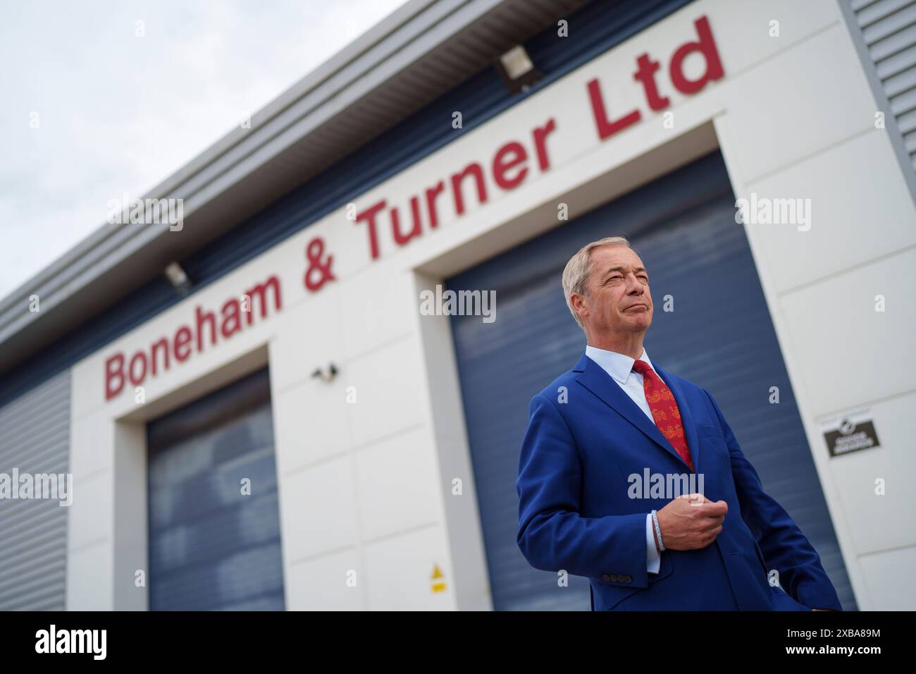 Reform UK leader Nigel Farage visits Boneham and Turner Ltd, in ...
