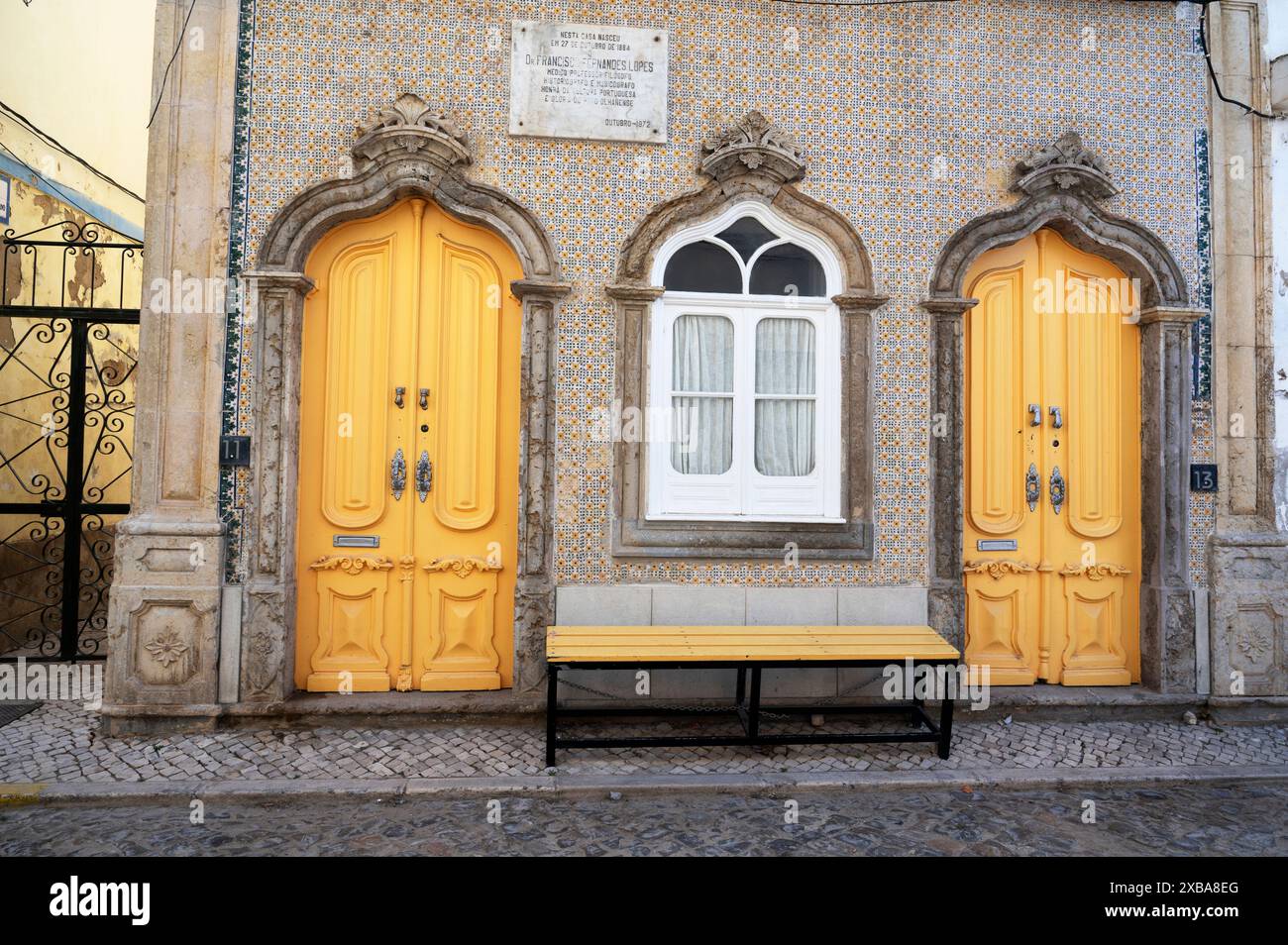 Portugal, Olhao, Algarve May 2024. Traditional renovated house with ...