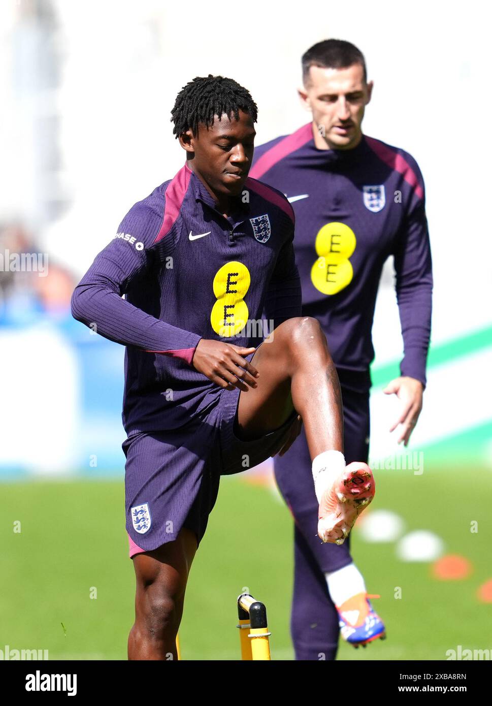 England's Kobbie Mainoo during a training session at the Ernst-Abbe ...