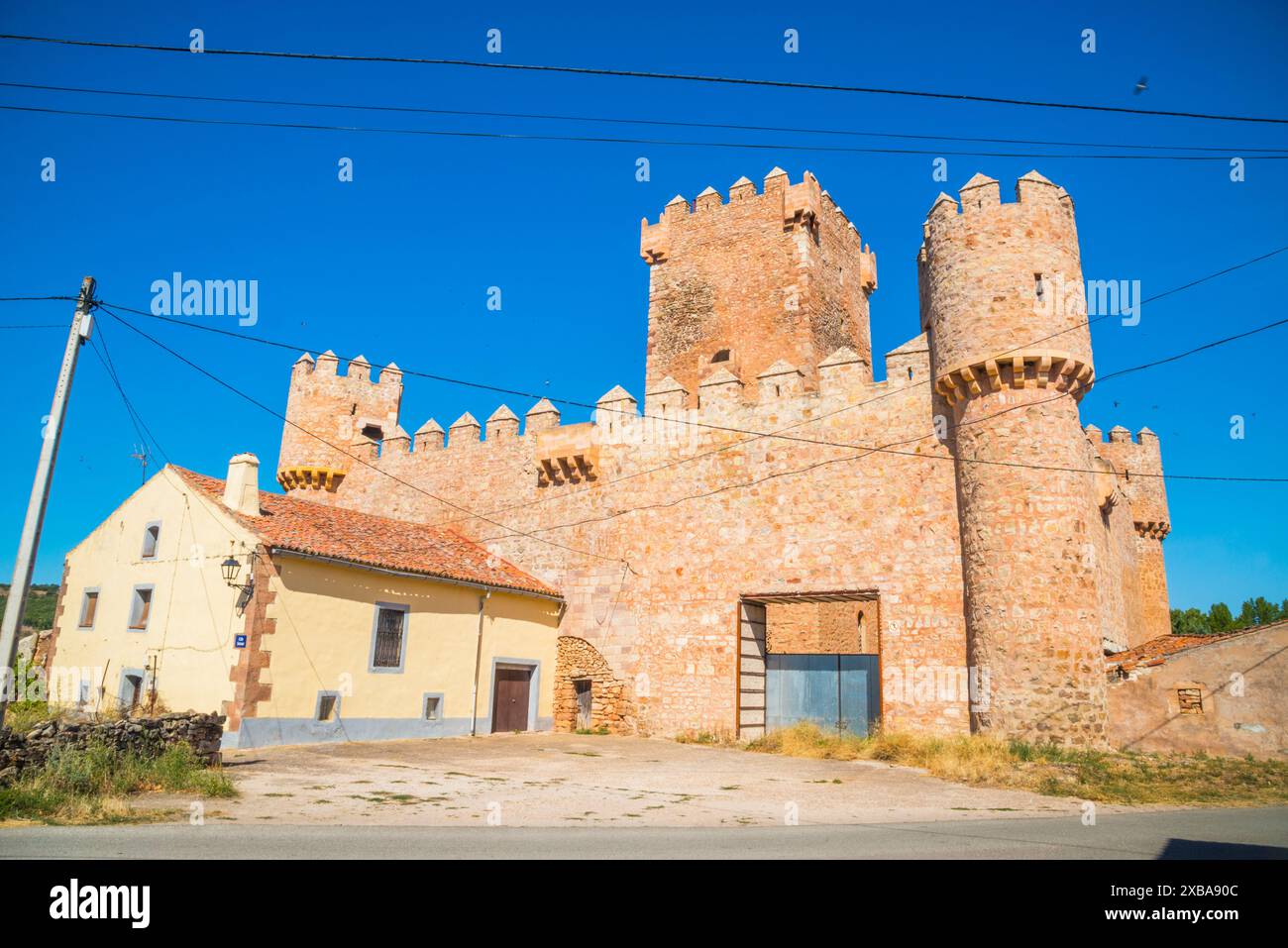 Medieval castle. Guijosa, Guadalajara province, Castilla La Mancha ...