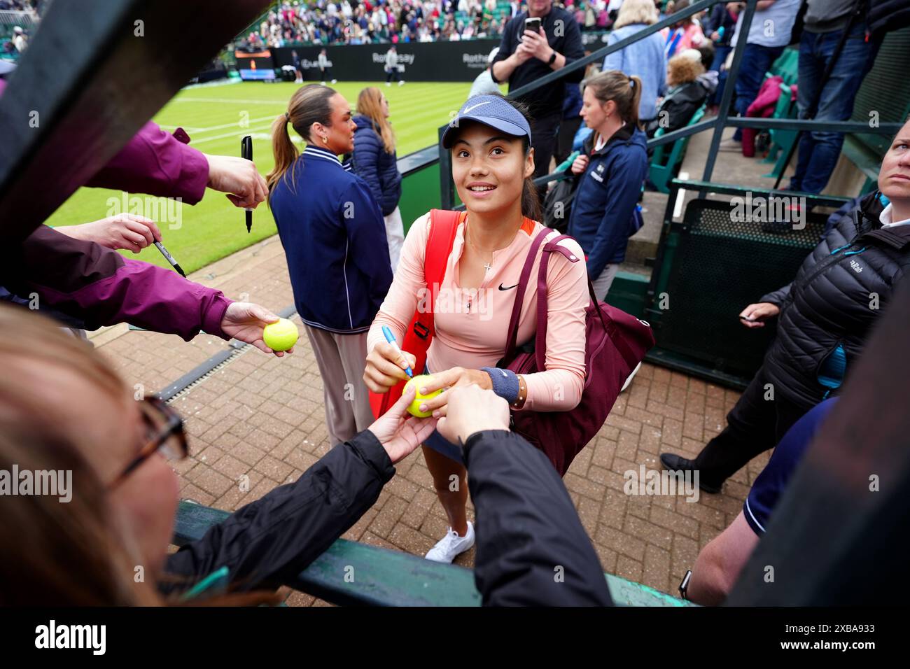 Emma Raducanu following her match against Ena Shibahara (not pictured ...