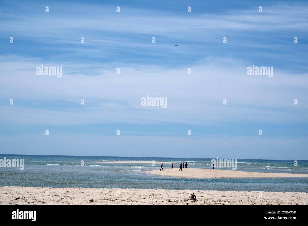 Portugal, Olhao, Algarve May 2024. Ilha da Armona. Beach at low tide ...