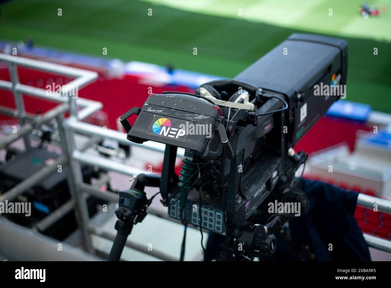 Themenfoto / Symbolbild NEP TV Kamera auf der Pressetribuene, GER ...
