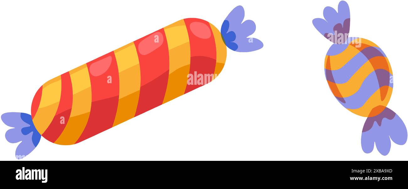 Colorful Wrapped Candy Illustration Stock Vector Image & Art - Alamy