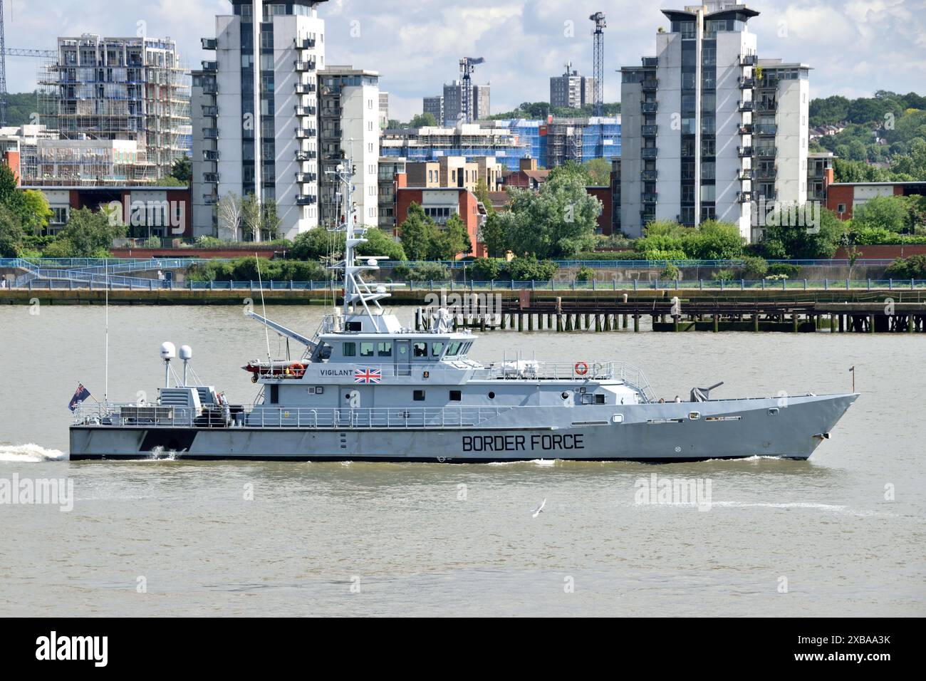 HMC VIGILANT operated by the UK Border Force seen operating on the ...