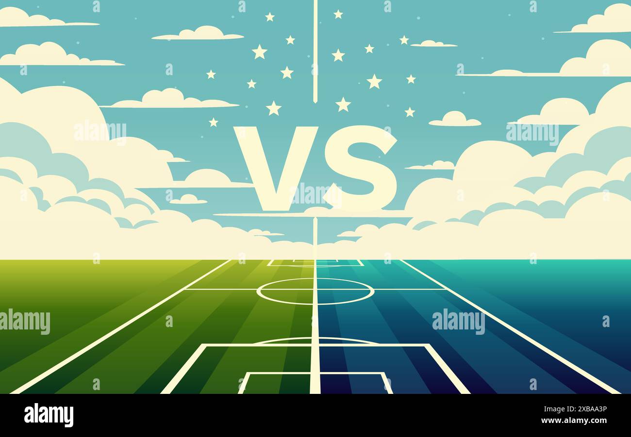 Versus game cover, banner sport vs, team concept. Vector illustration ...
