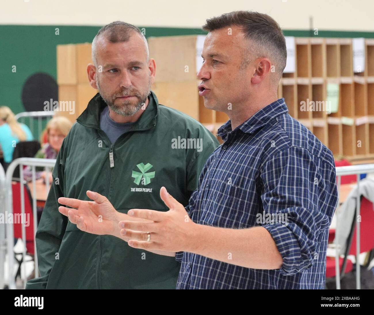 Ireland First candidates Derek Blighe (right) and Ross Lahive (left ...