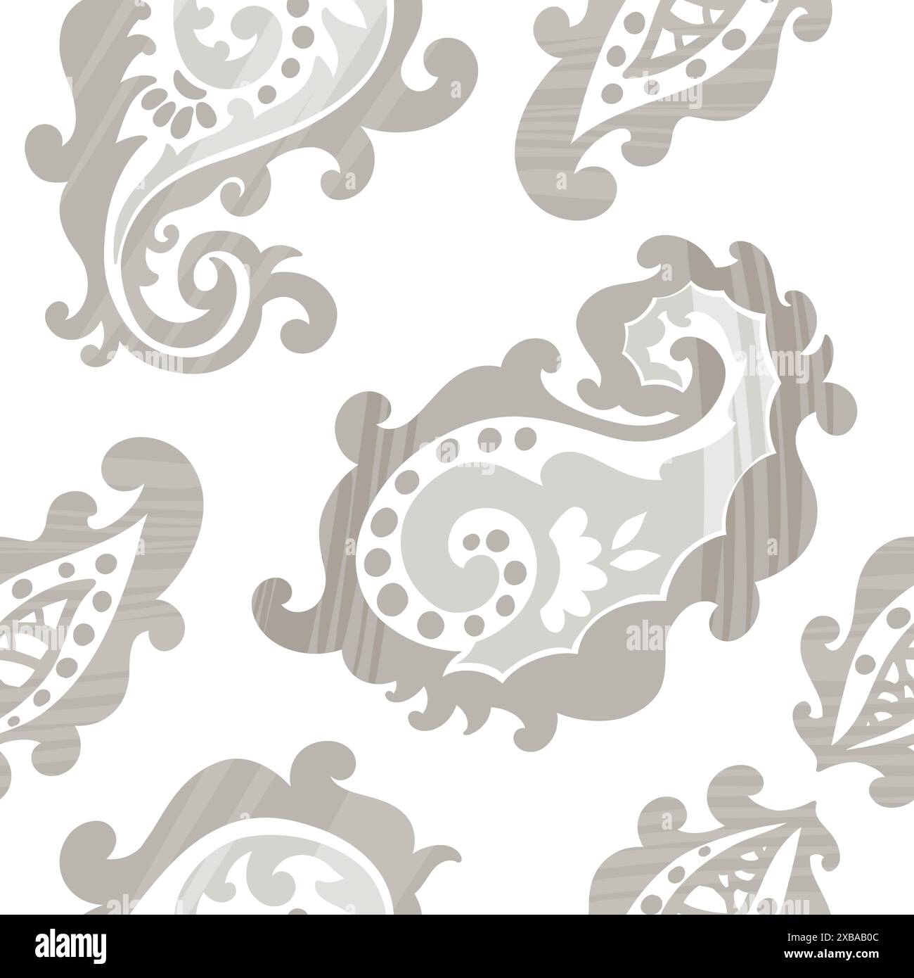 Beige Vertical Floral Damask Pattern Stock Vector Image & Art - Alamy
