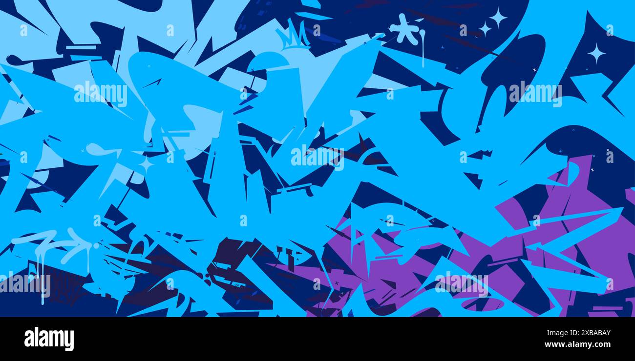 Trendy Abstract Hip Hop Urban Street Art Graffiti Style Vector ...