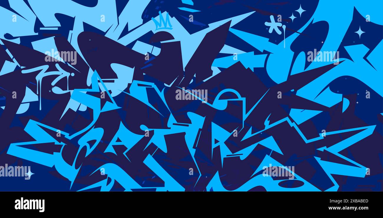 Modern Abstract Hip Hop Urban Street Art Graffiti Style Vector ...