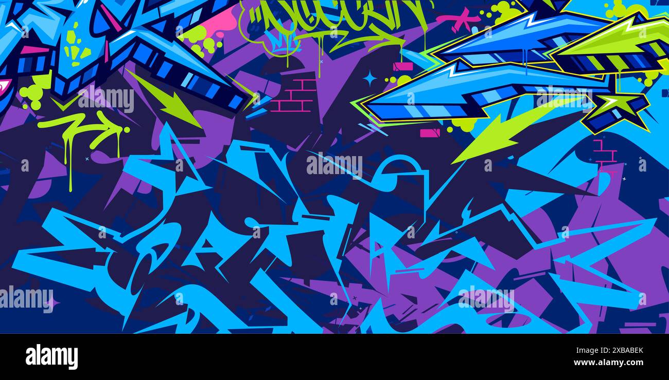 Cool Trendy Abstract Hip Hop Urban Street Art Graffiti Style Vector ...