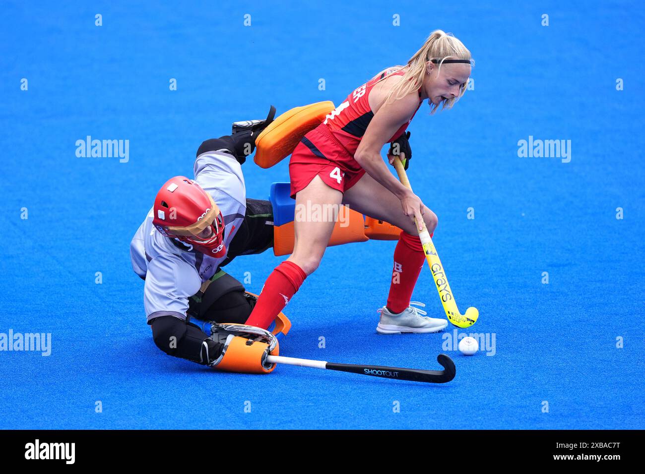 Great Britain's Lily Walker takes a penalty during the Women's FIH ...