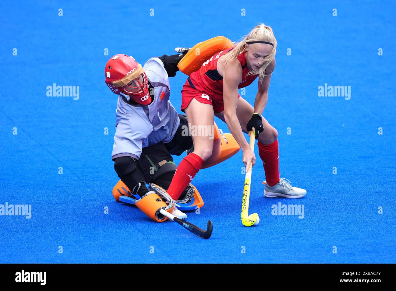 Great Britain's Lily Walker takes a penalty during the Women's FIH ...