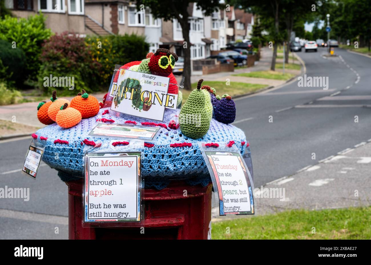 Crocheted post box topper hi-res stock photography and images - Alamy