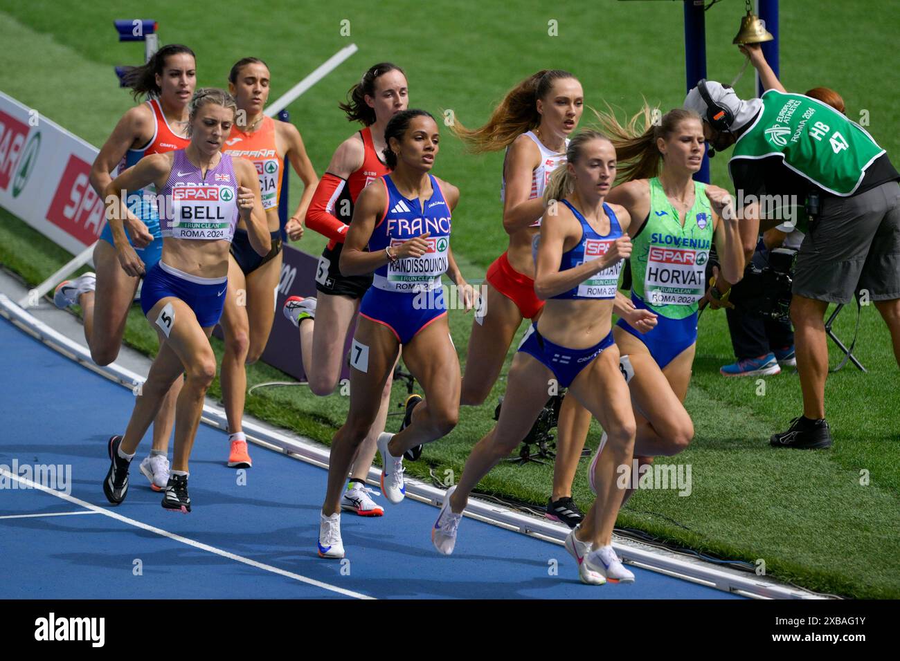 Roma, Italia. 11th June, 2024. France's Lena Kandissounon competes 800m ...