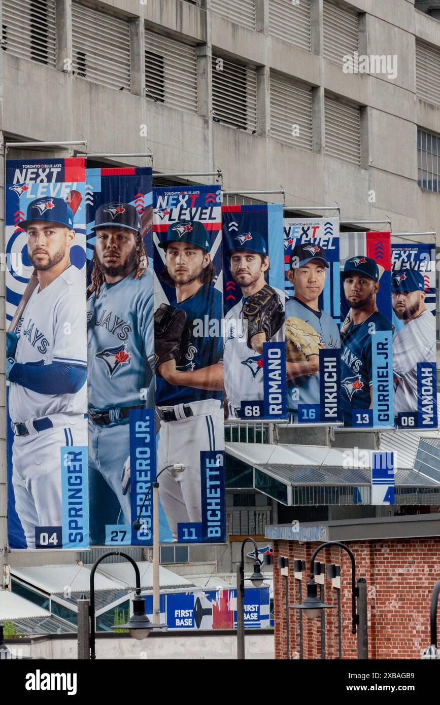 Toronto, ON, Canada – August 13, 2023: The sign of the Blue Jays ...