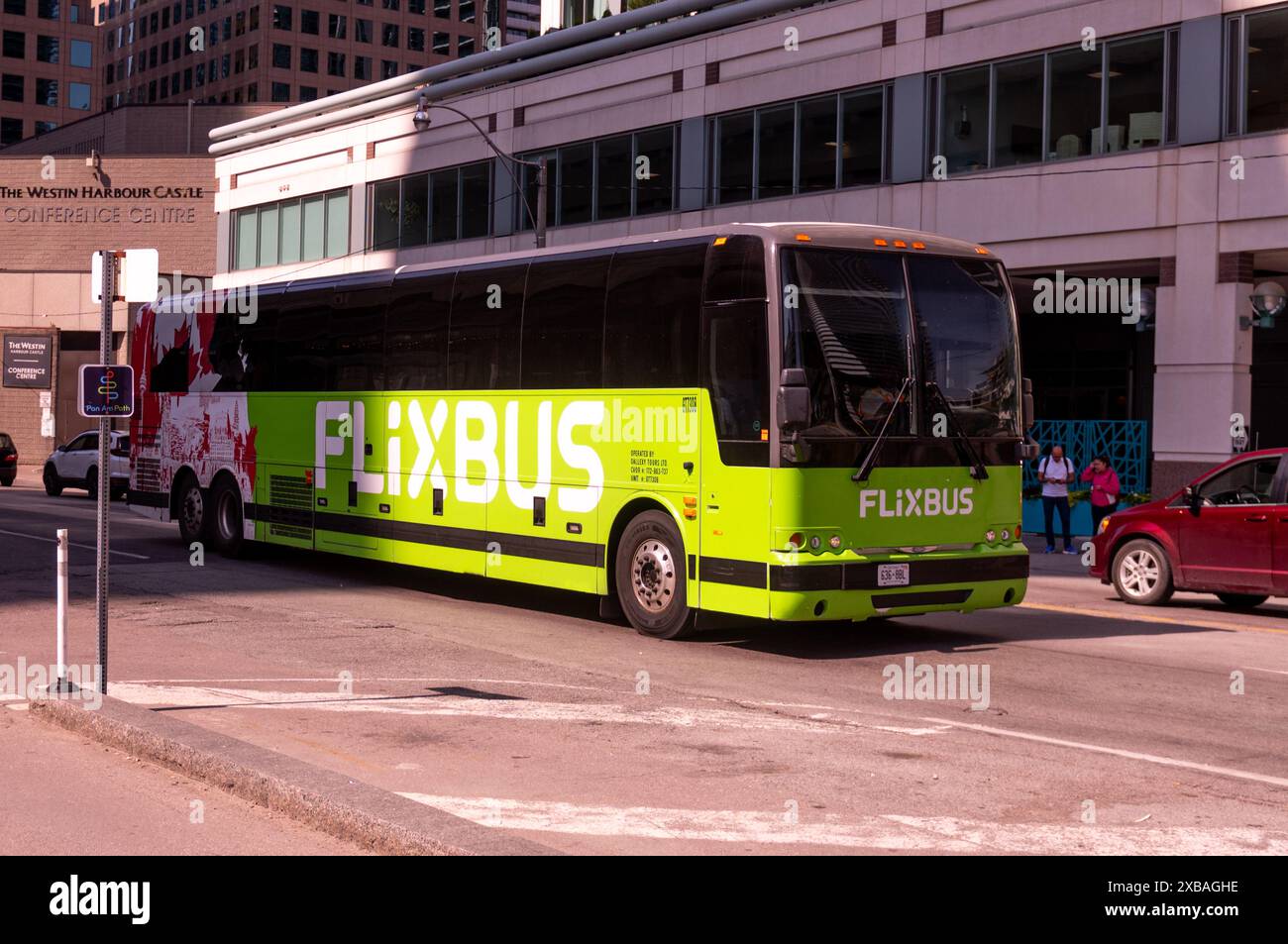 Toronto, ON, Canada – August 30, 2023: View at the bus of Flixbus ...
