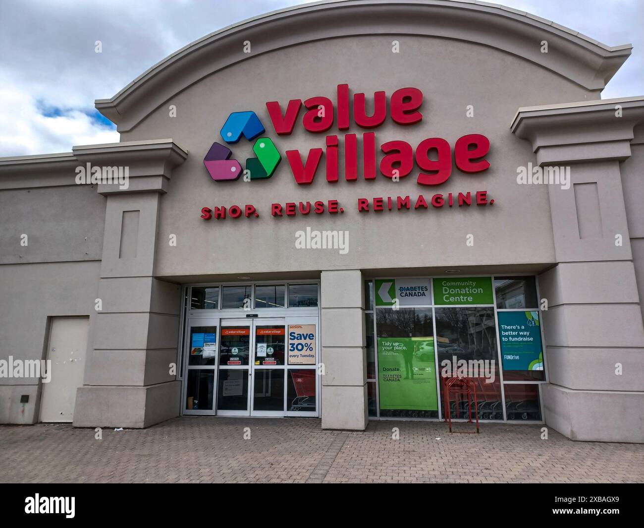 Toronto, ON, Canada - August 30, 2023: View at the logo front sign of ...