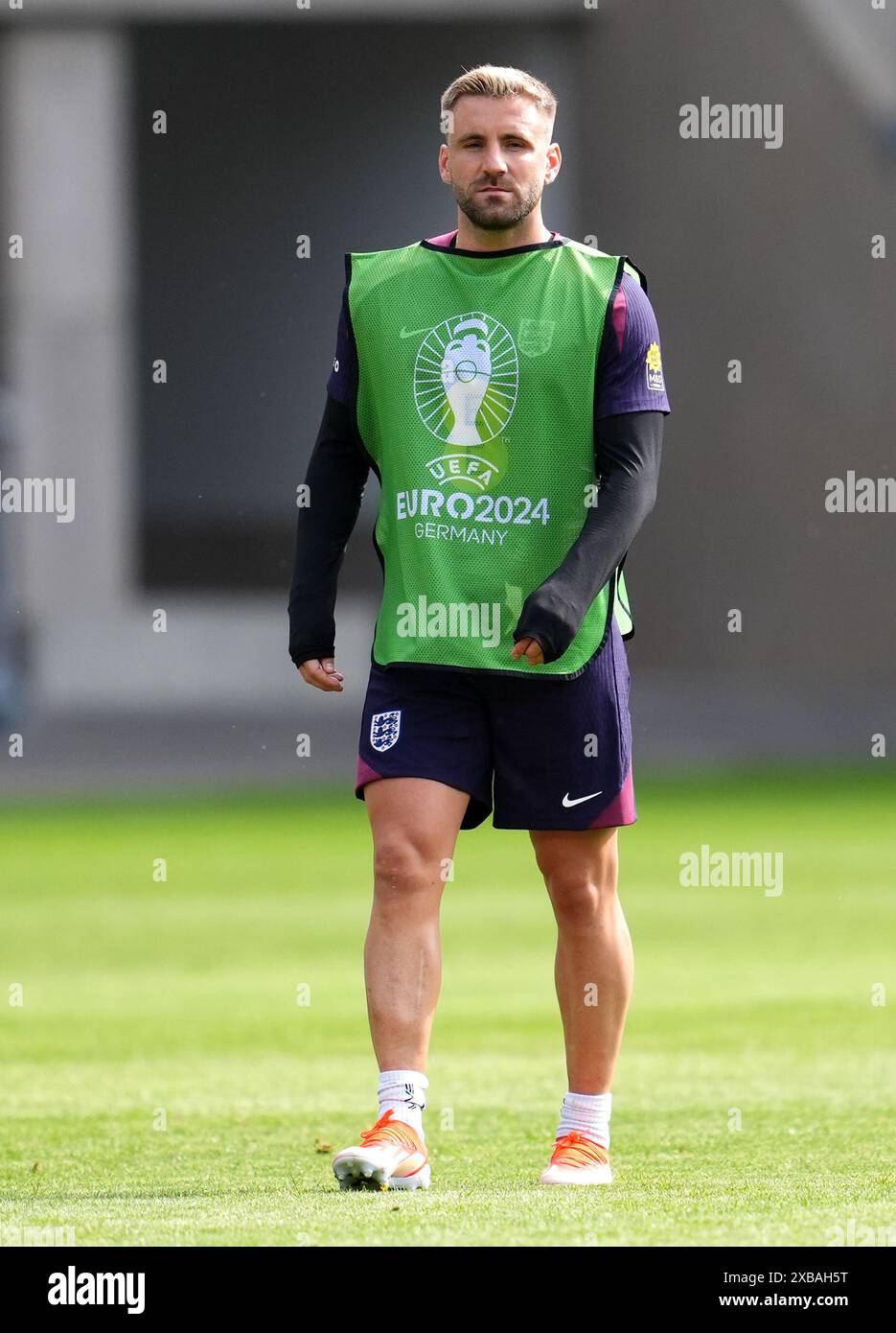 England's Luke Shaw during a training session at the Ernst-Abbe ...