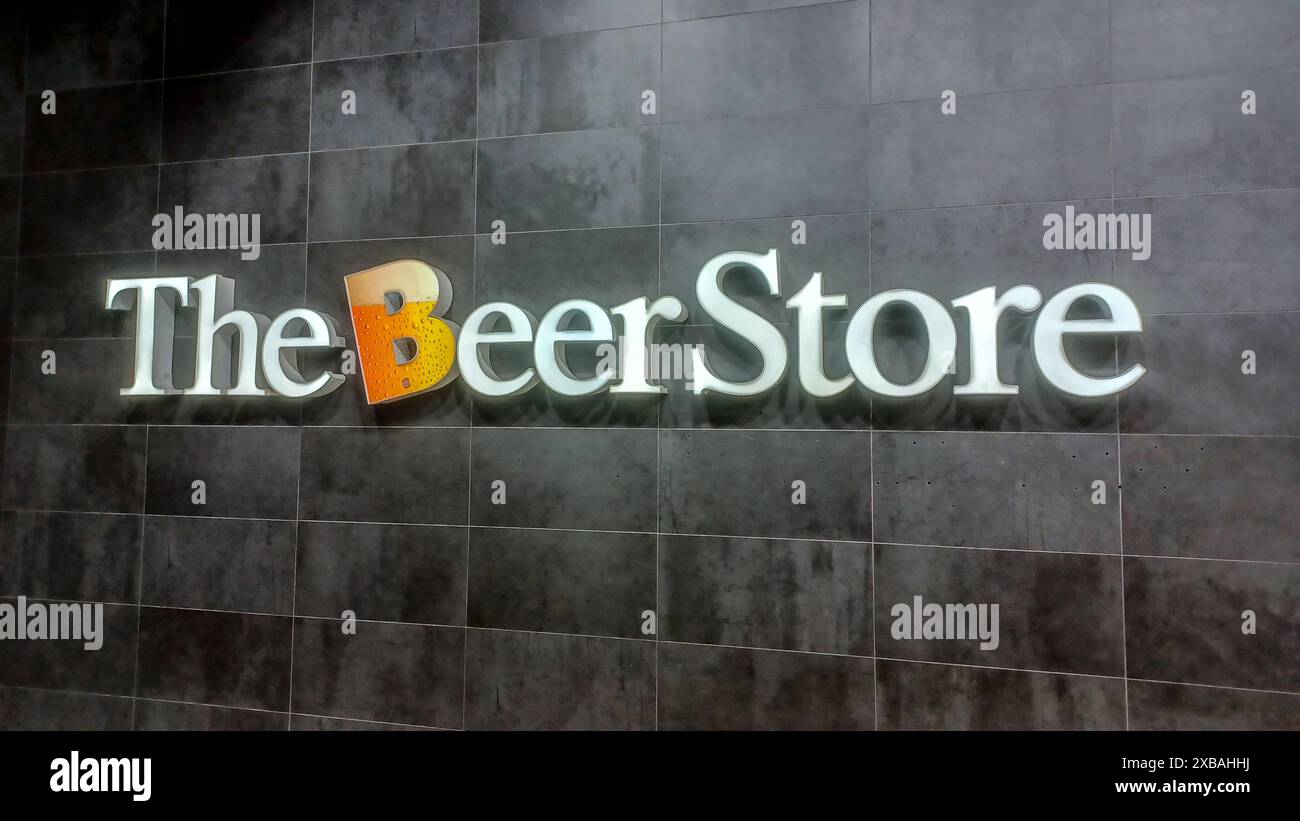 Toronto, ON, Canada – August 3, 2023: View at the Storefront sign of ...