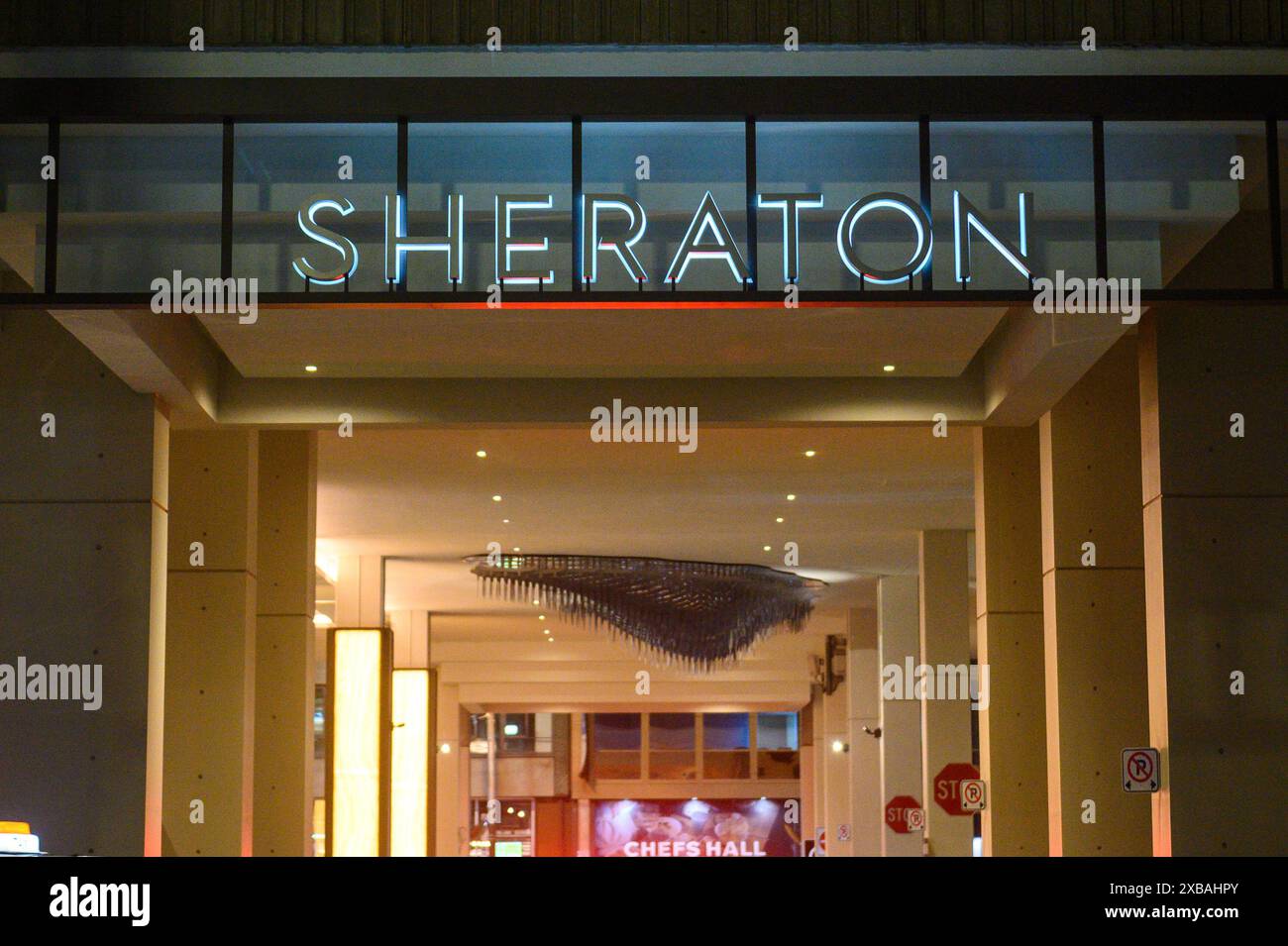 Toronto, ON, Canada - February 20, 2024: View at the Sheraton Hotel ...