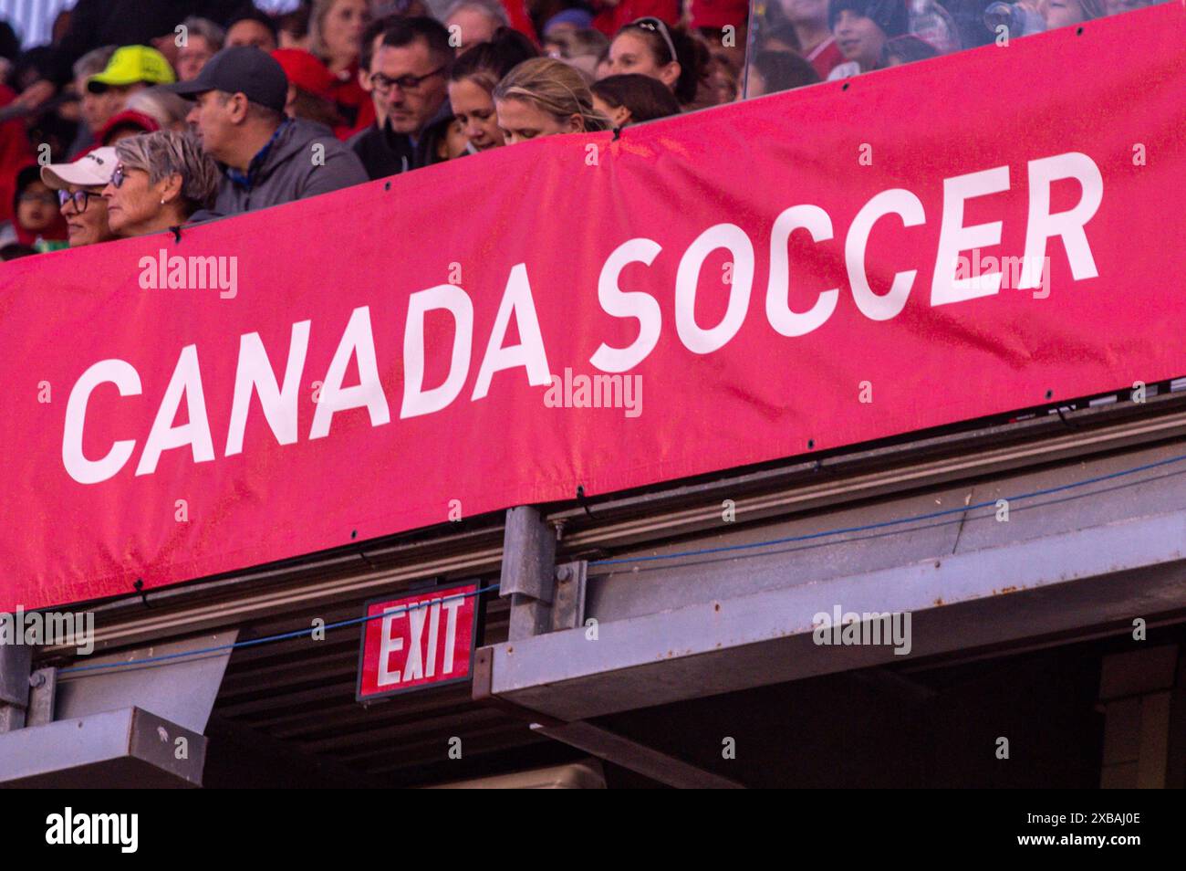 Toronto, ON, Canada – October 2, 2023: View the Canada Soccer logo at ...