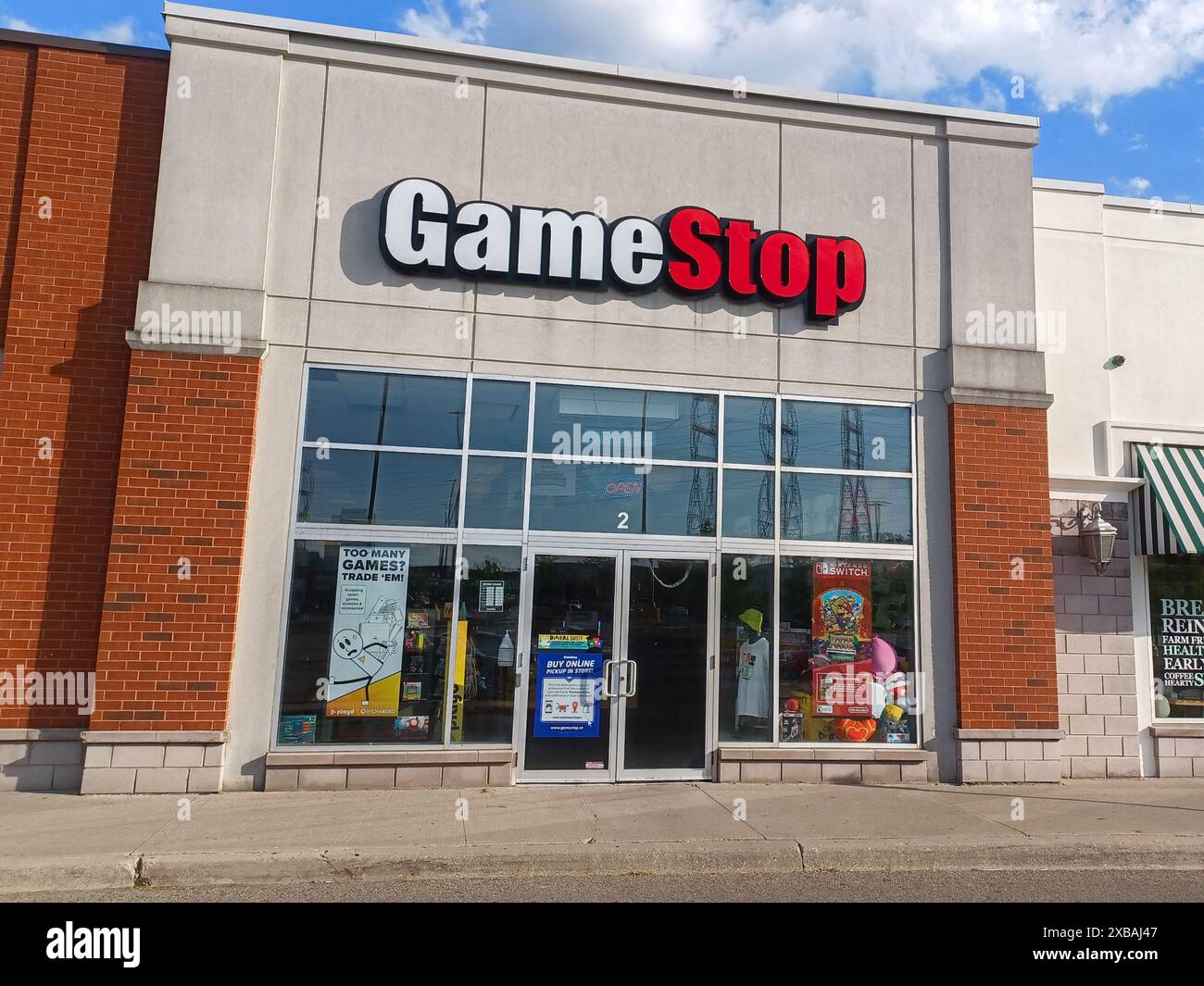 Toronto, ON, Canada – January, 2024: View at the sign of GameStop ...