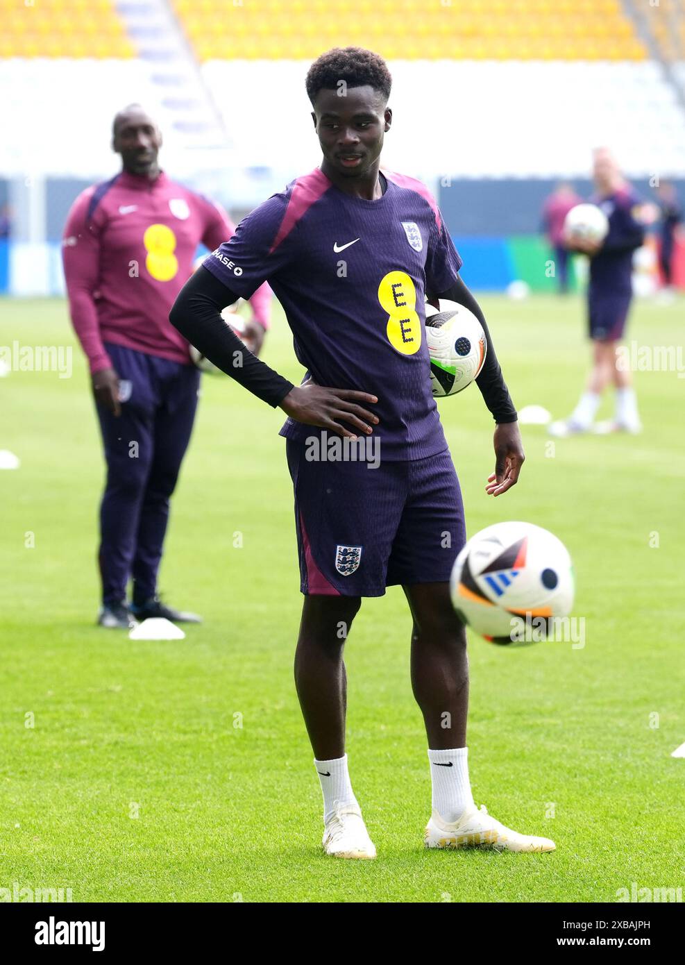 England's Bukayo Saka during a training session at the Ernst-Abbe ...