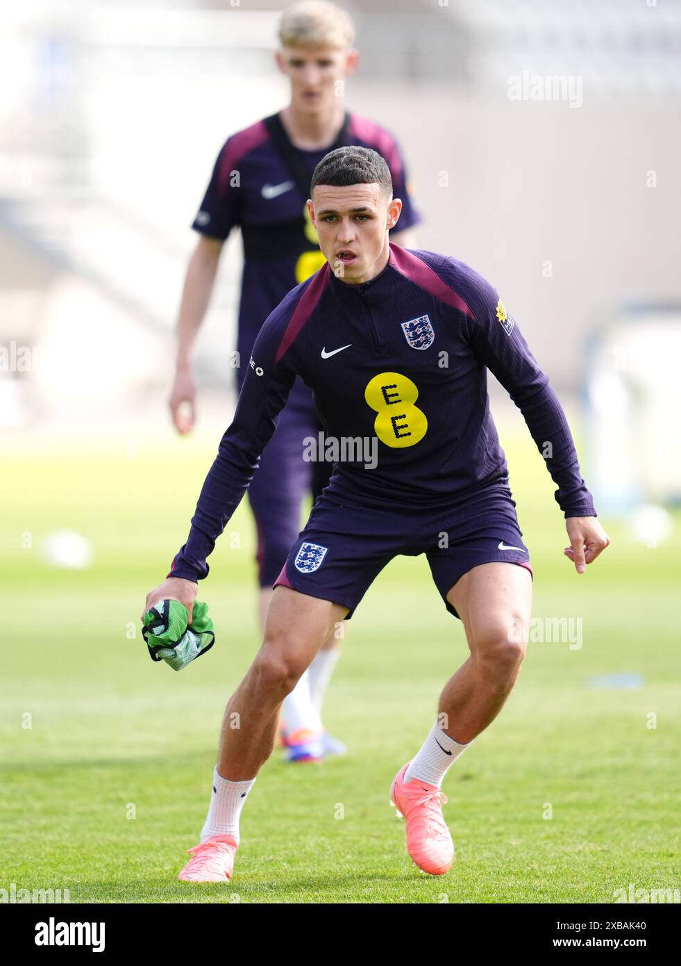 England's Phil Foden during a training session at the Ernst-Abbe ...