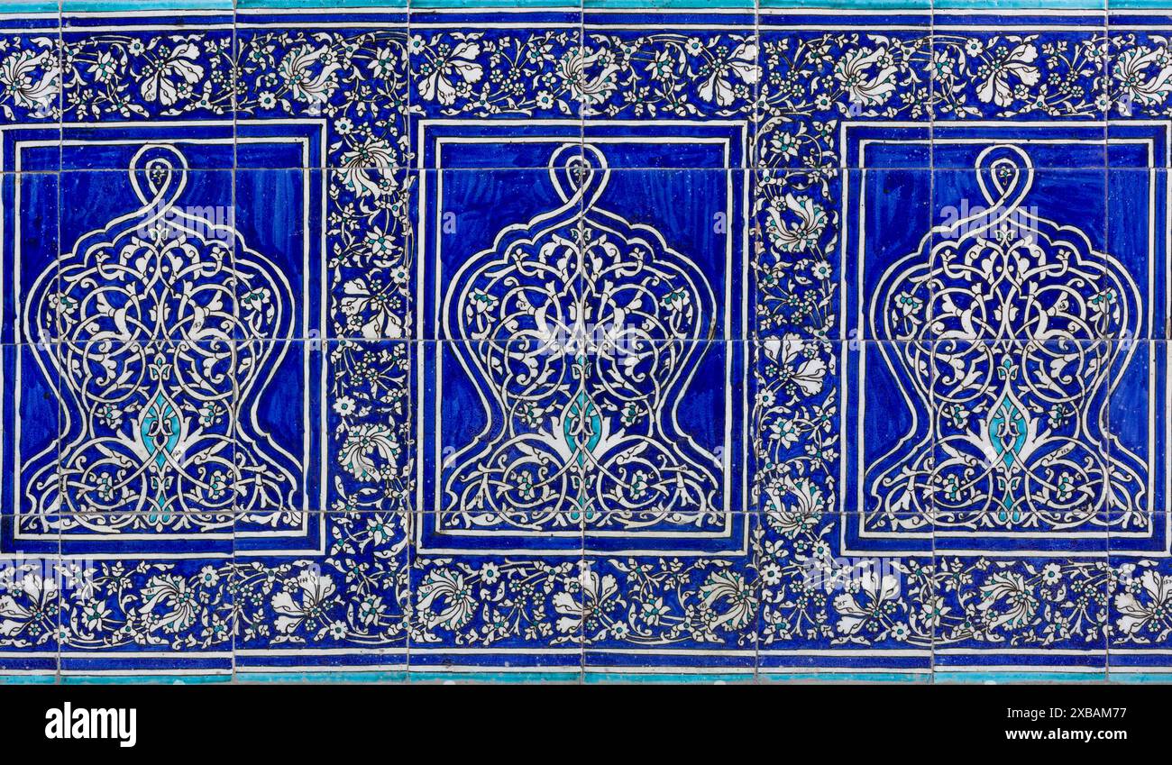 uzbek ceramic tile mosaic with traditional oriental Arabic Islamic ...