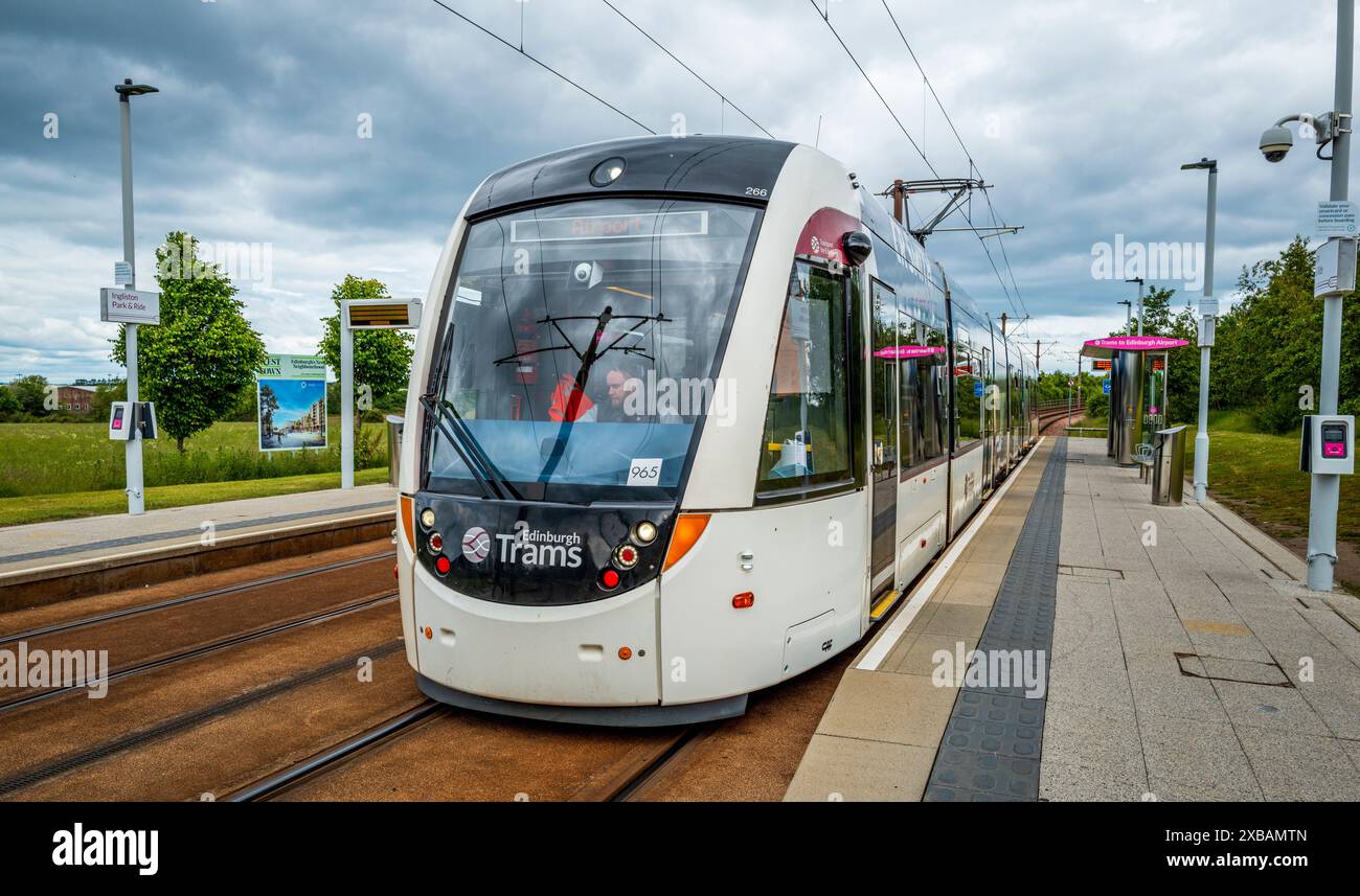 Edinburgh Tram at Ingliston Park & Ride Station, near Edinburgh ...
